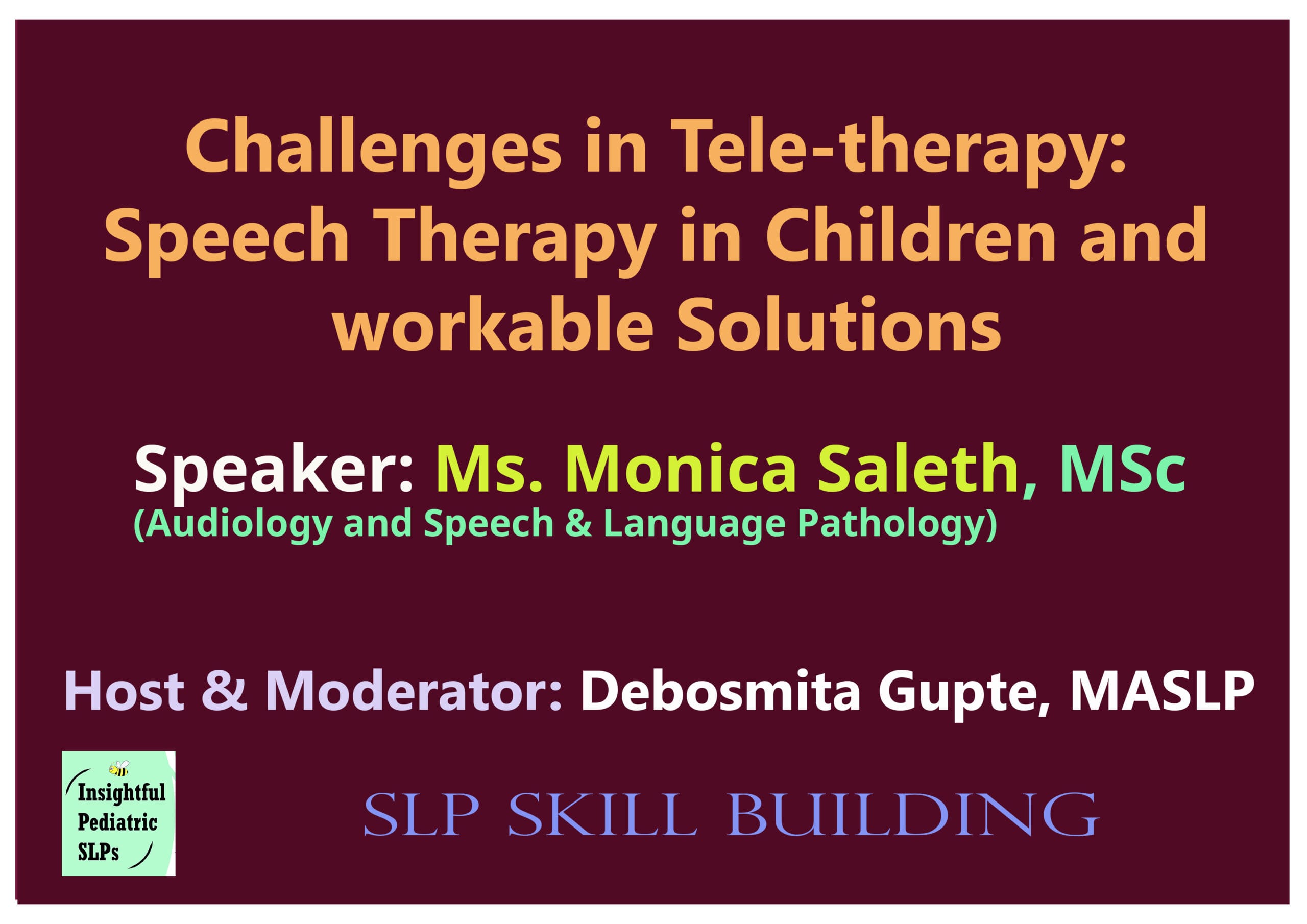 Challenges in Teletherapy: Speech therapy for children and Workable ...